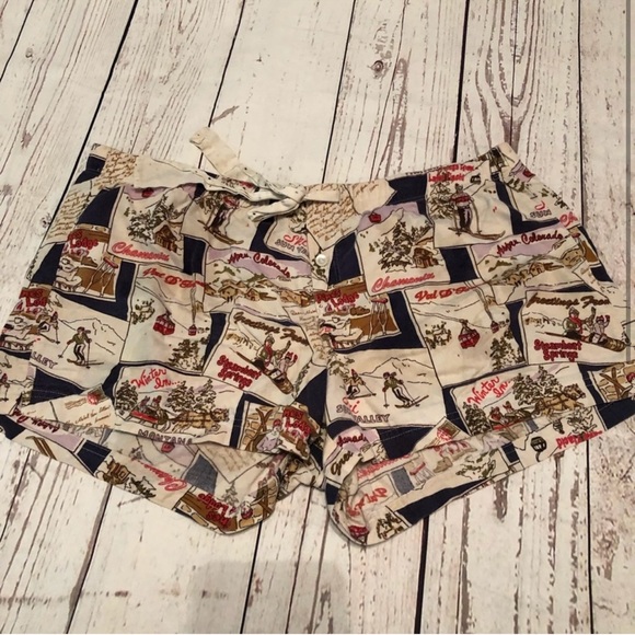 J. Crew | Shorts | Womens Vintage J Crew Postcard Print Shorts Size ...